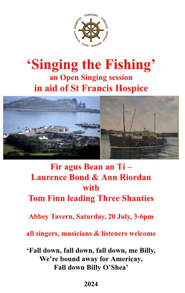 Singing the Fishing 3 pm on July 20th – Howth Singing Circle